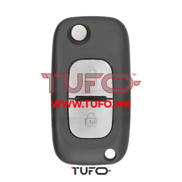 Renault Modified Flip Remote Key 2 Buttons 433MHz – Tufo