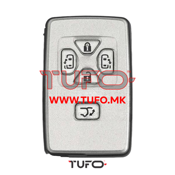 Toyota Smart Remote Key 5 Buttons Slider Door 312MHz Silver Cover PCB ...