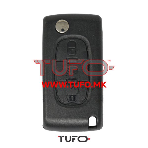 Peugeot Citroen Flip Remote Key Shell 3 Buttons Type VA2 Blade Light ...