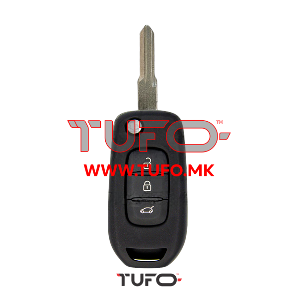 REN Dacia Flip Remote Key Shell 3 Buttons White Color HU136 Blade – Tufo