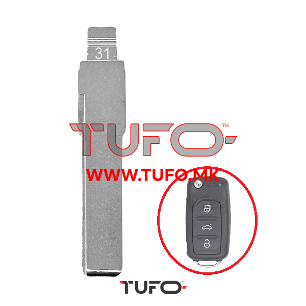 Keydiy KD Xhorse VVDI Universal Flip Remote key Blade HU66 Volkswagen ...