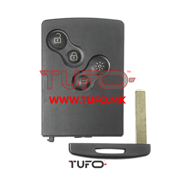 REN Fluence Megane3 Clio4 Remote Card Shell 4 Buttons with Laser Blade ...