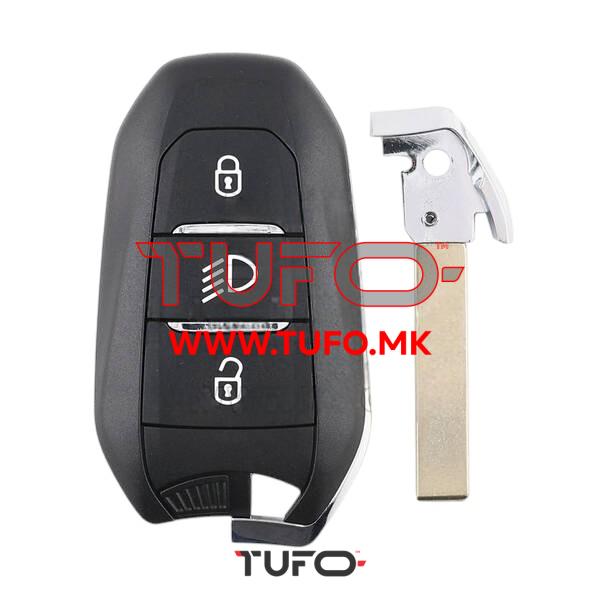 Peugeot Citroen Opel Smart Remote Key 3 Buttons Light 433MHz – Tufo