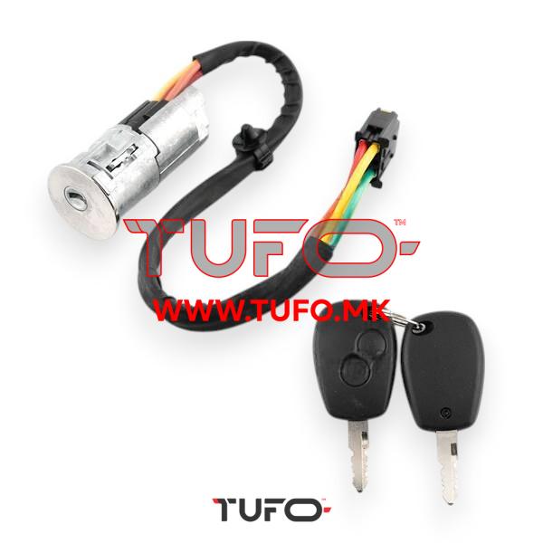 Renault Clio Dacia Logan Sandero Ignition Lock 2 x Plastic Keys with ...